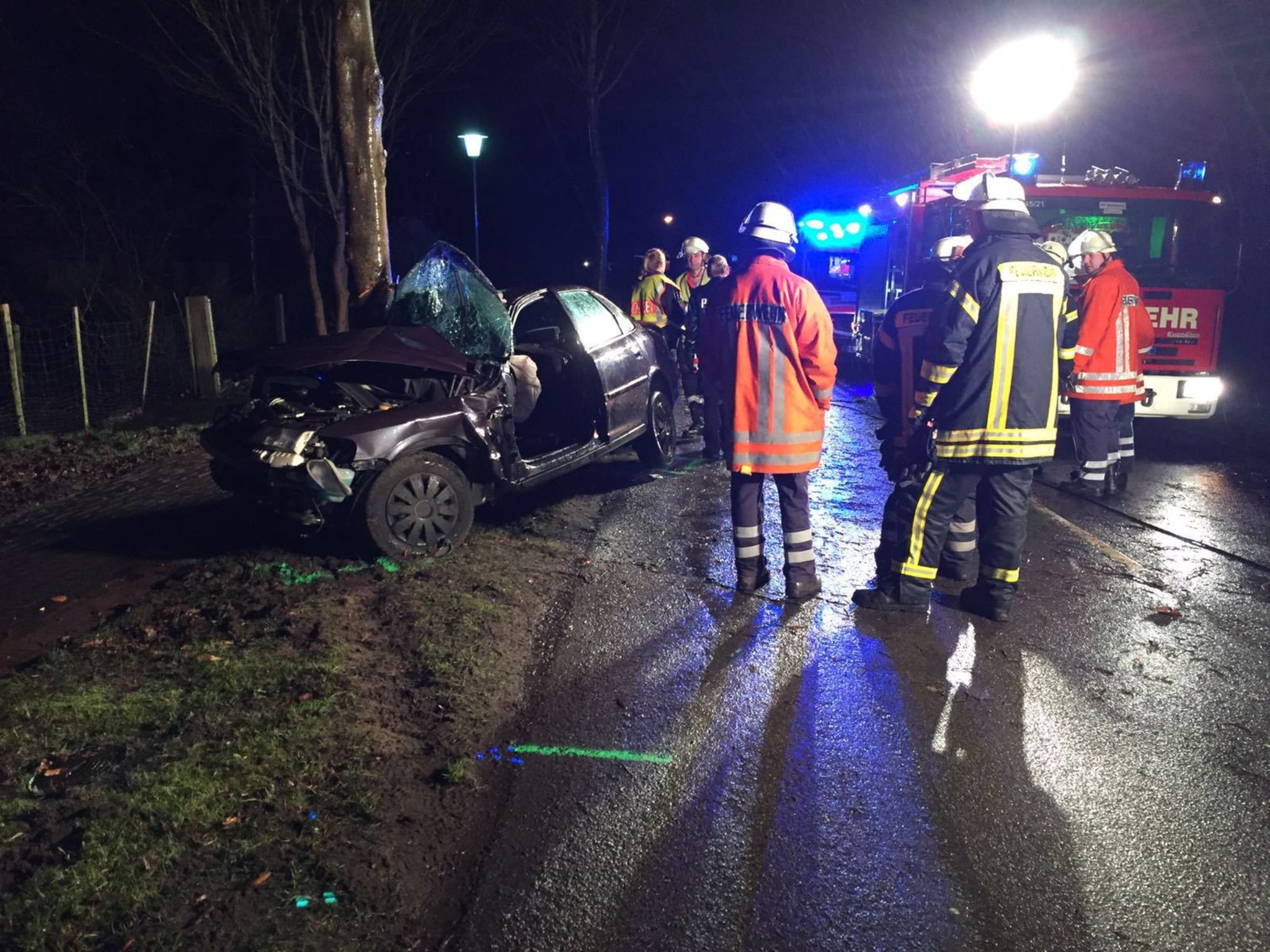 Auto schleudert gegen Baum - Fahrer schwer verletzt - Hollenstedt