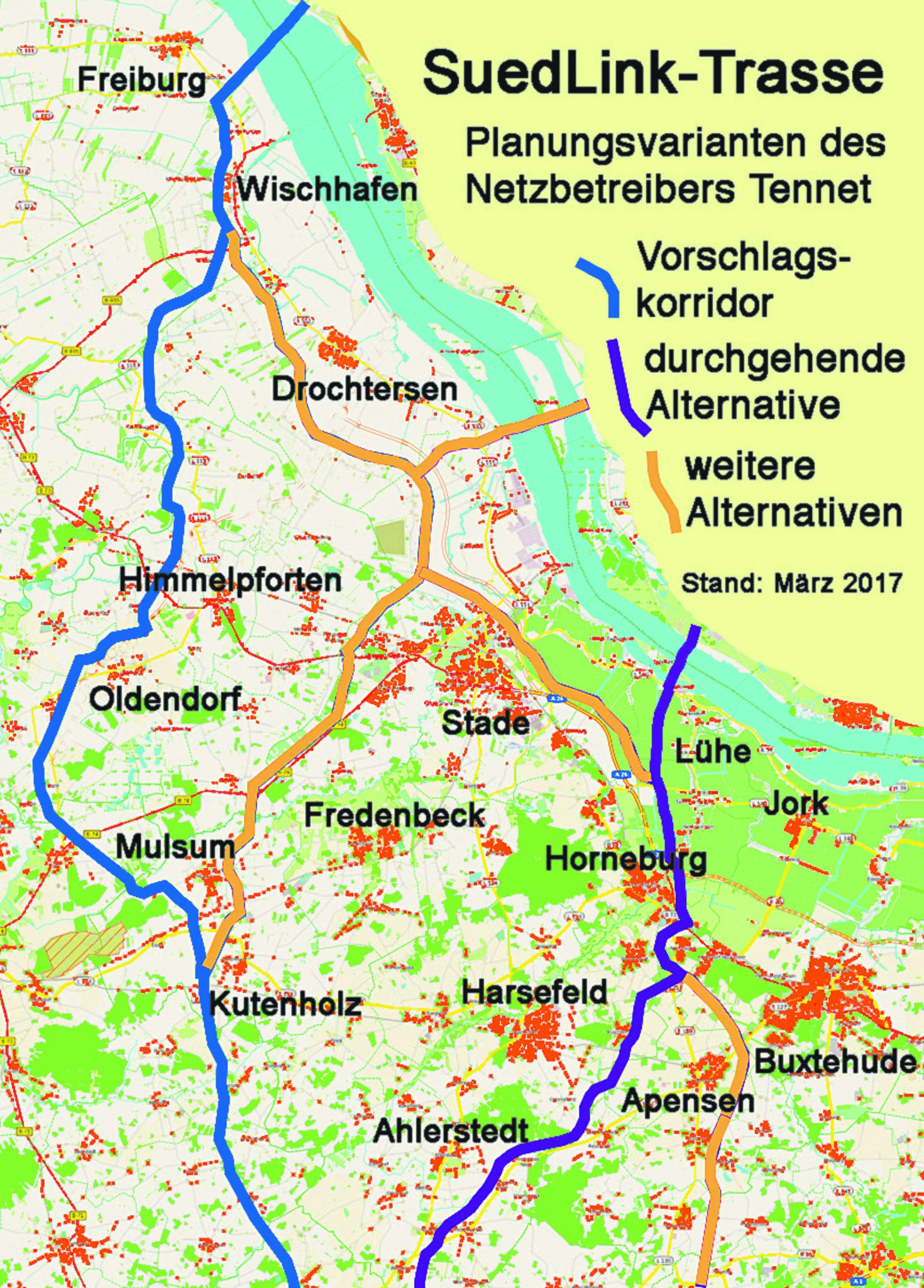 Tennet will die West-Trasse: Netzbetreiber stellt "Vorzugskorridor" für ...