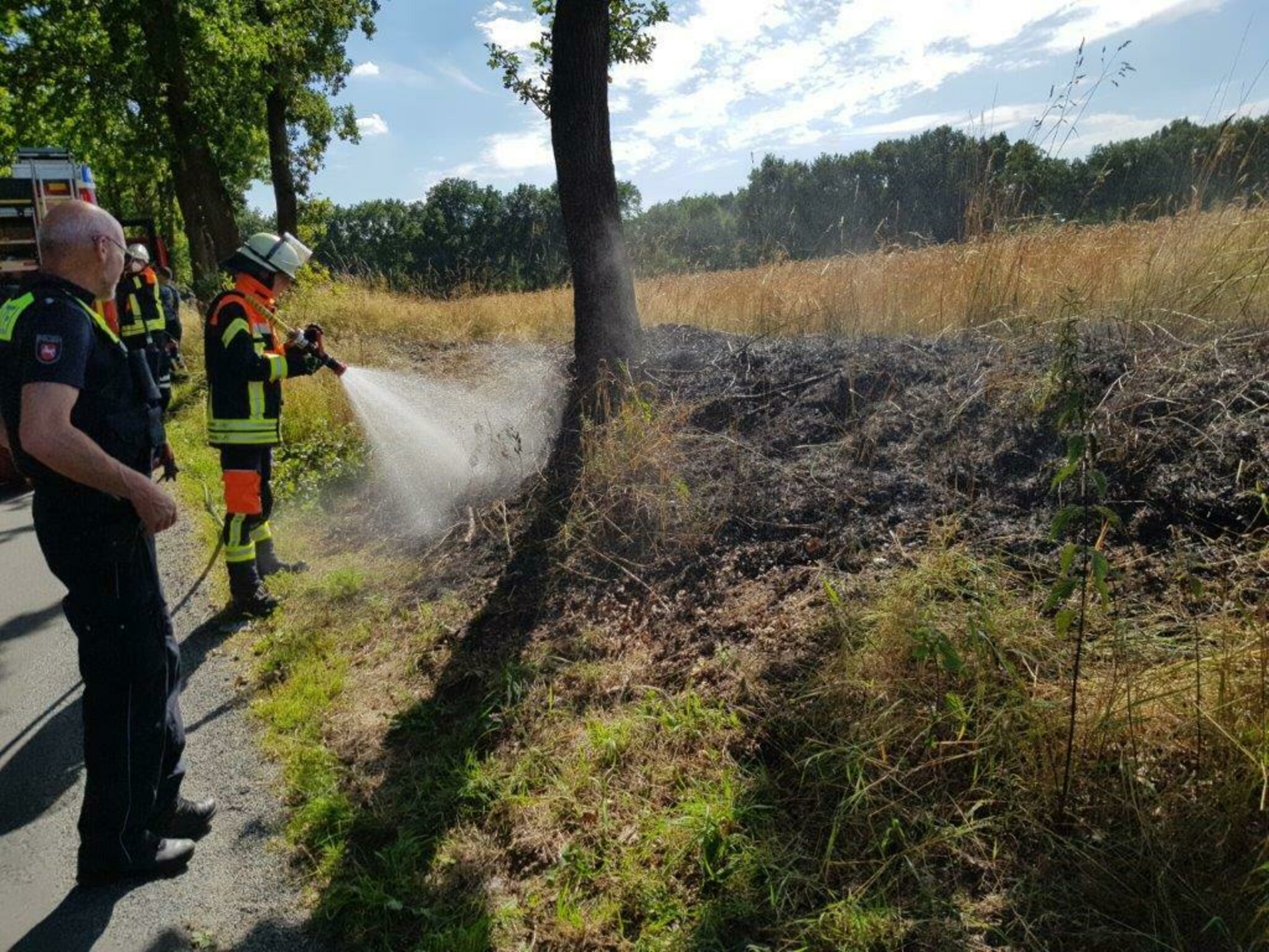 Böschungsbrand in Hittfeld - Seevetal