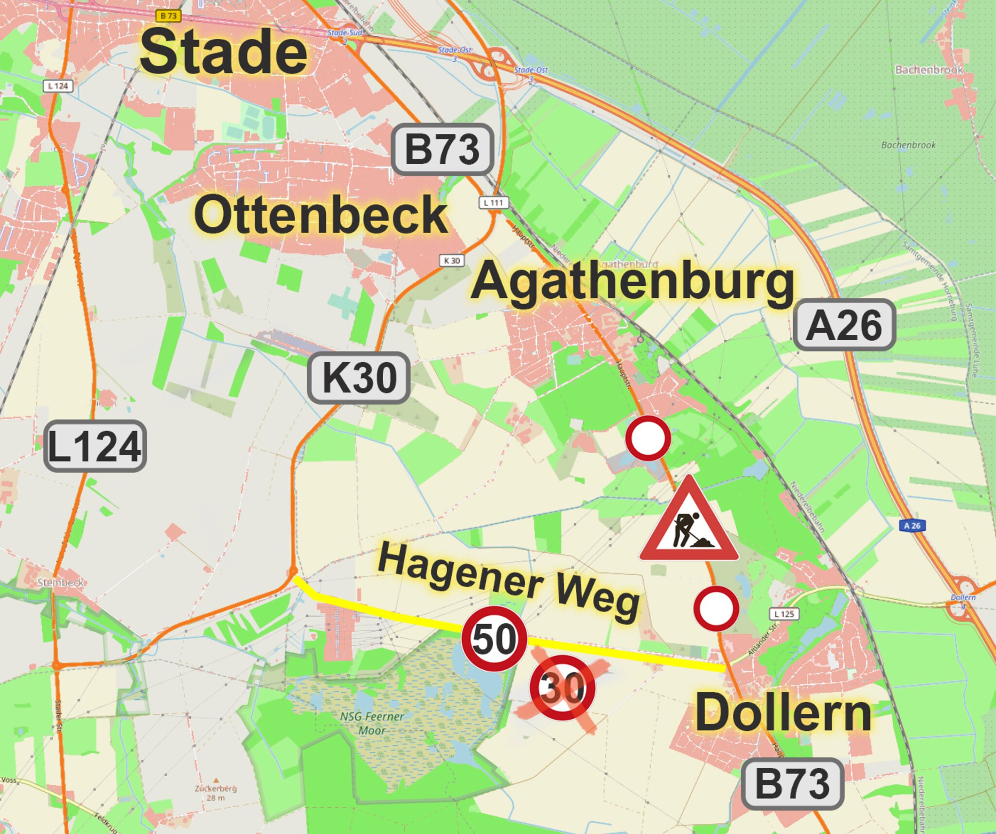 Ärger wegen Tempolimit auf B73-Ausweichroute: Landkreis Stade spricht ...