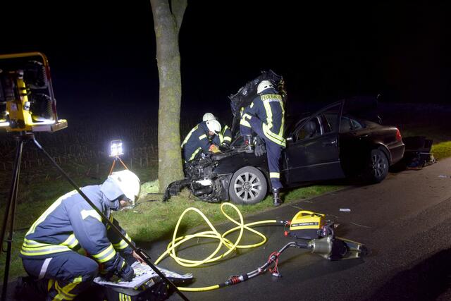Vier Verletzte bei Unfall: Auto kracht in Harsefeld gegen Baum - Harsefeld