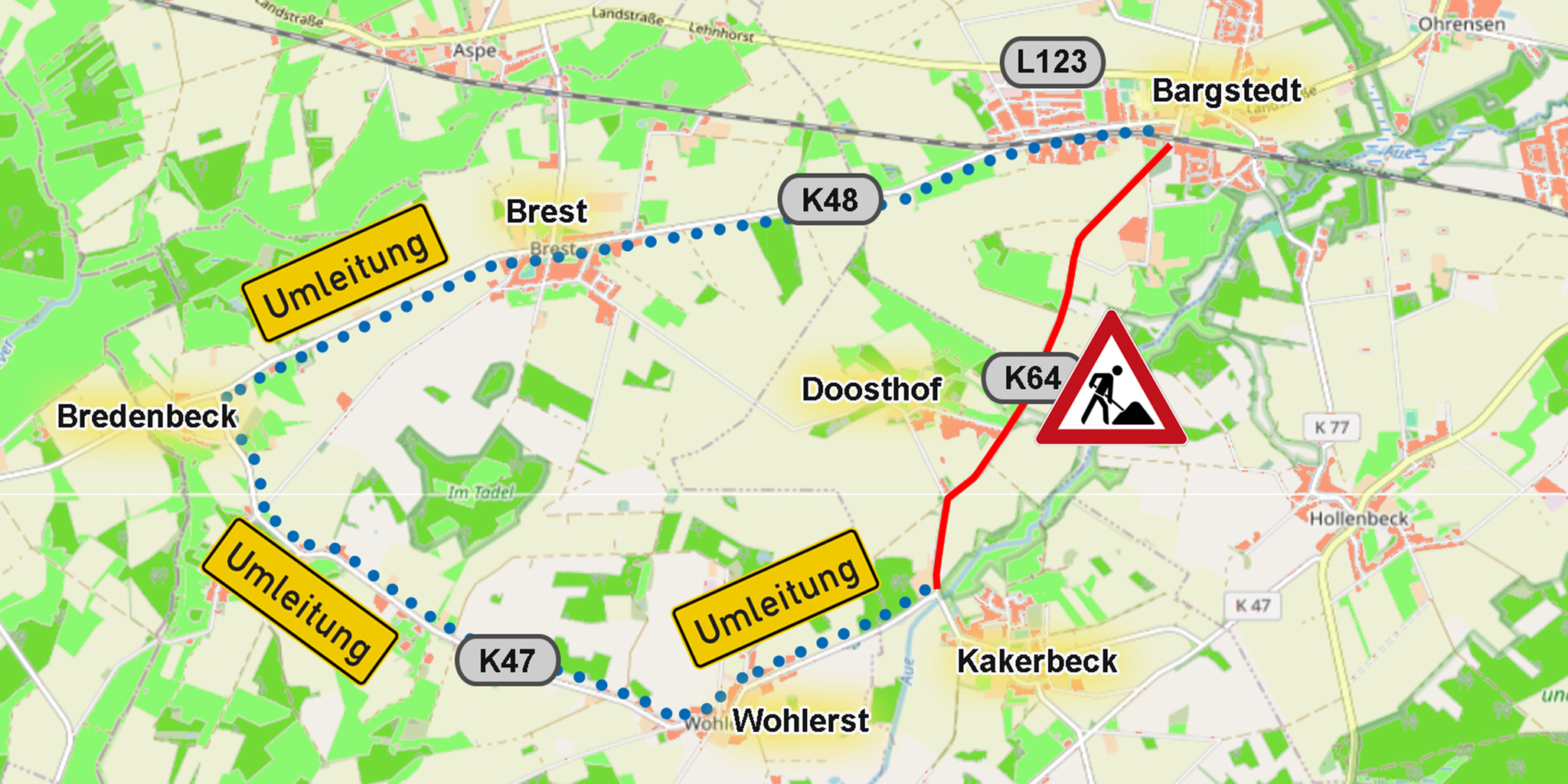 Schluss mit den Schlaglöchern: Holperstrecke adé: K64 von Kakerbeck ...